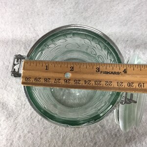 Vintage Heavy Green Glass Jar. Wire Closure Jar. Porcelain Lid - Etsy