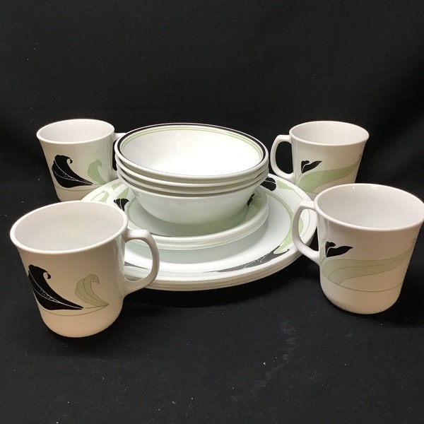 Black Orchid Corelle Dinnerware - Etsy