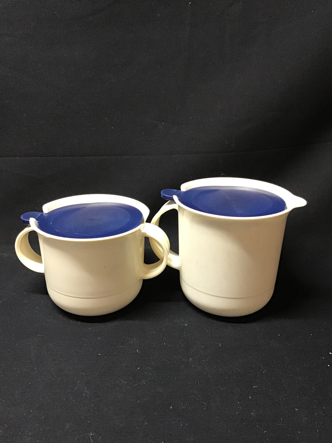 Vintage Tupperware. Sugar and Creamer Set. White With Blue - Etsy