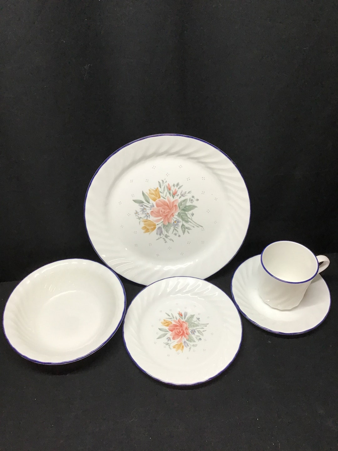 Vintage Corelle Dishes. “promise" Pattern. 20 Pieces Total - Etsy