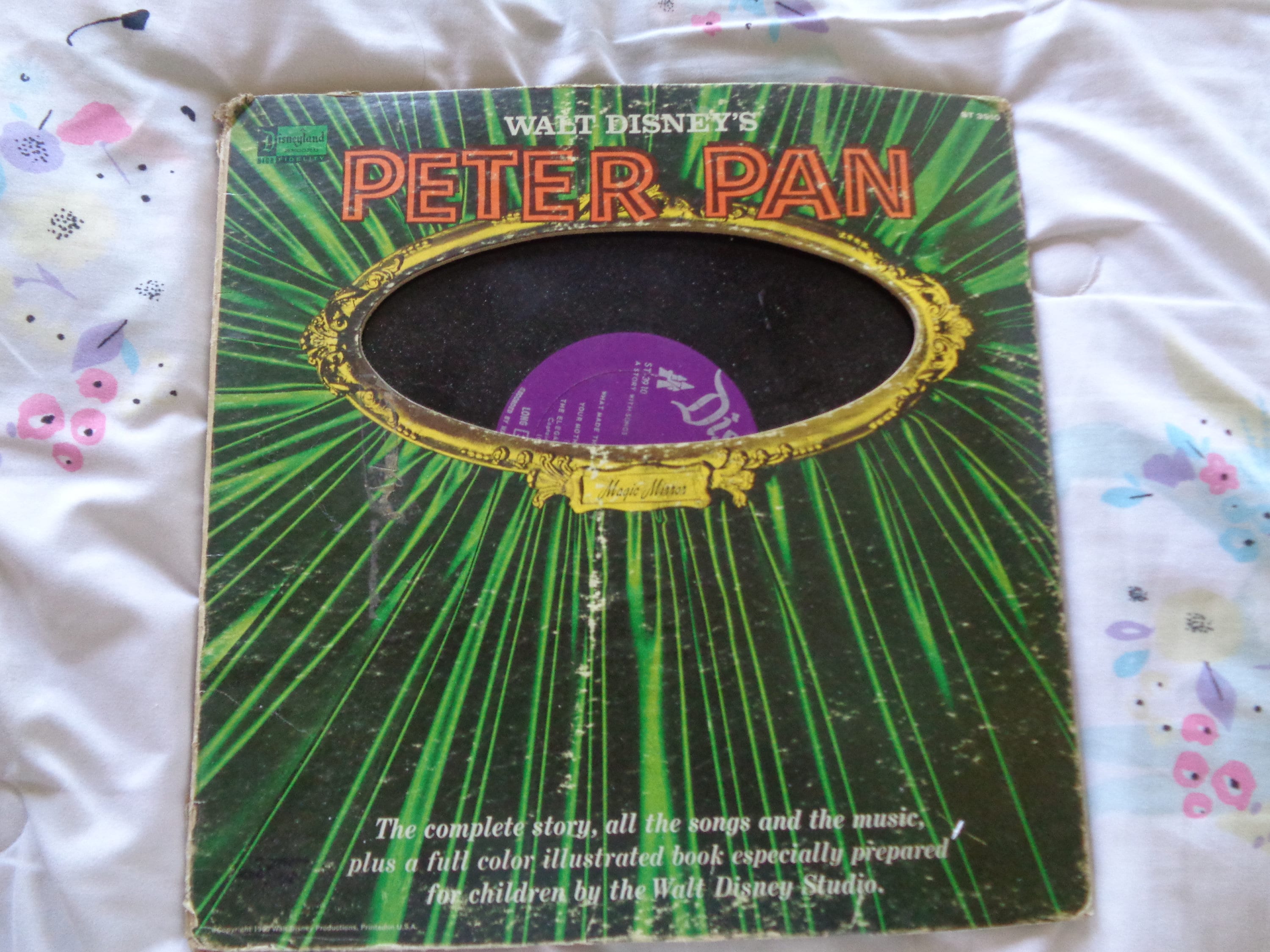 Vintage 1962 Walt Disney Peter Pan Record - Etsy