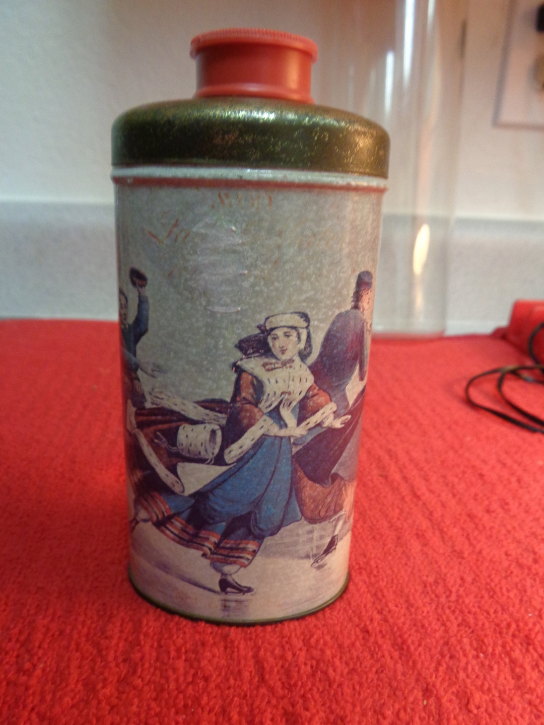 Contenedor de botella de metal de talco vintage de Avon - Etsy España