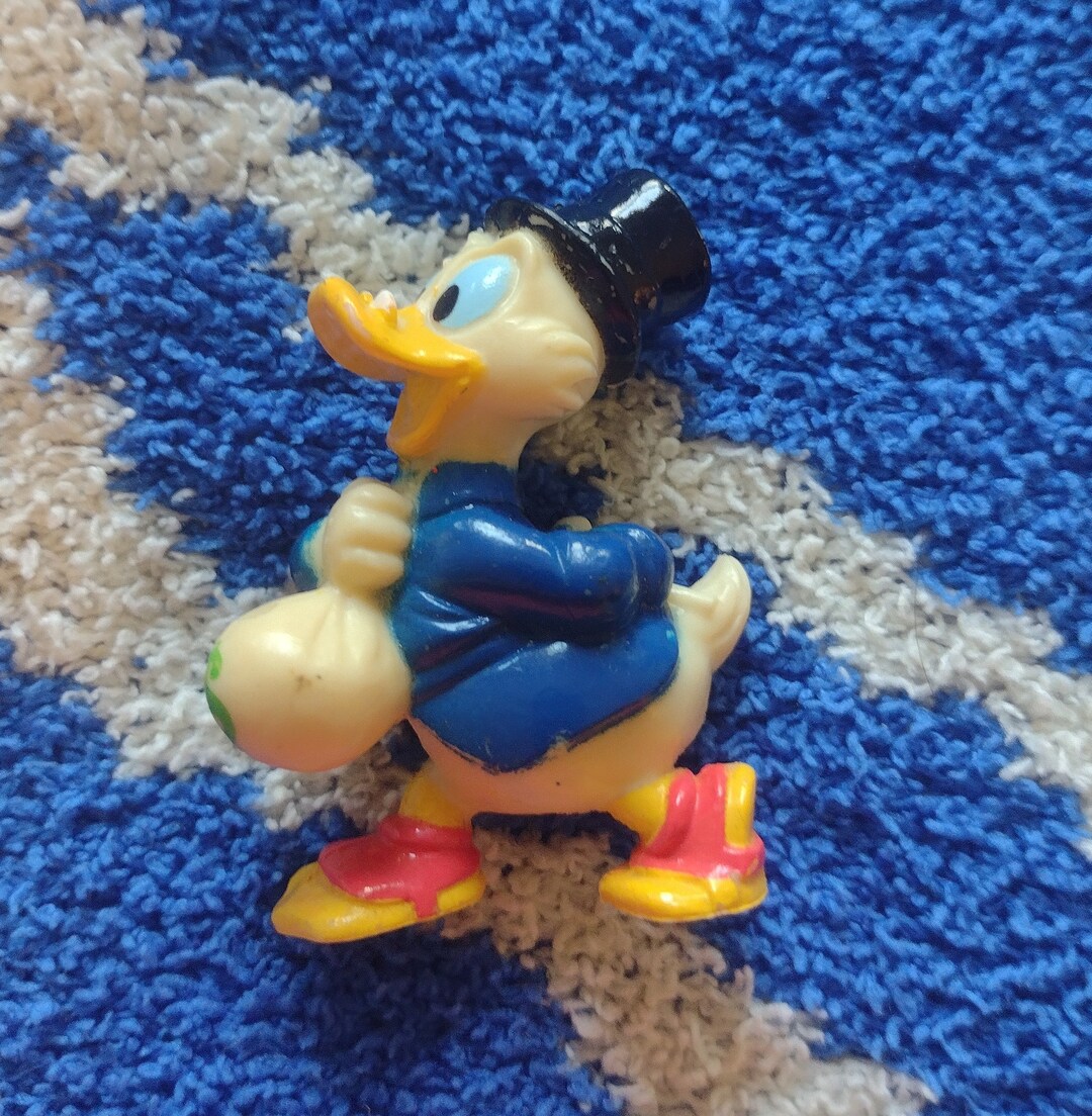 Vintage Disney Scrooge Mcduck Plastic Toy Figure - Etsy