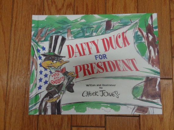 Vintage 1997 Daffy Duck for President Written and Illustrated - Etsy