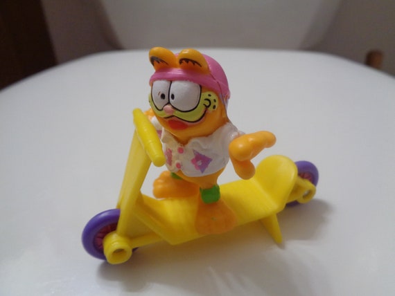Vintage 1981 Garfield Biker With Bike Plastic Figure - Etsy