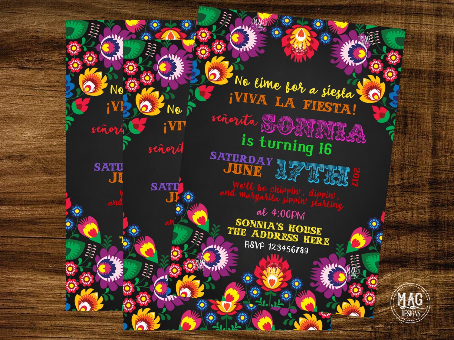 Invitación Mexicana Invitación a Fiesta Mexicana - Etsy México
