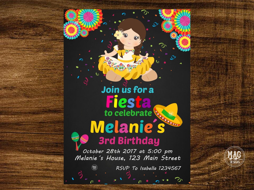 Mexican Invitation Mexican Party Invitation Fiesta - Etsy
