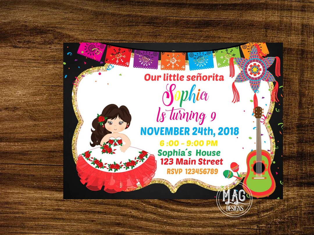 Mexican Invitation Mexican Party Invitation Fiesta - Etsy