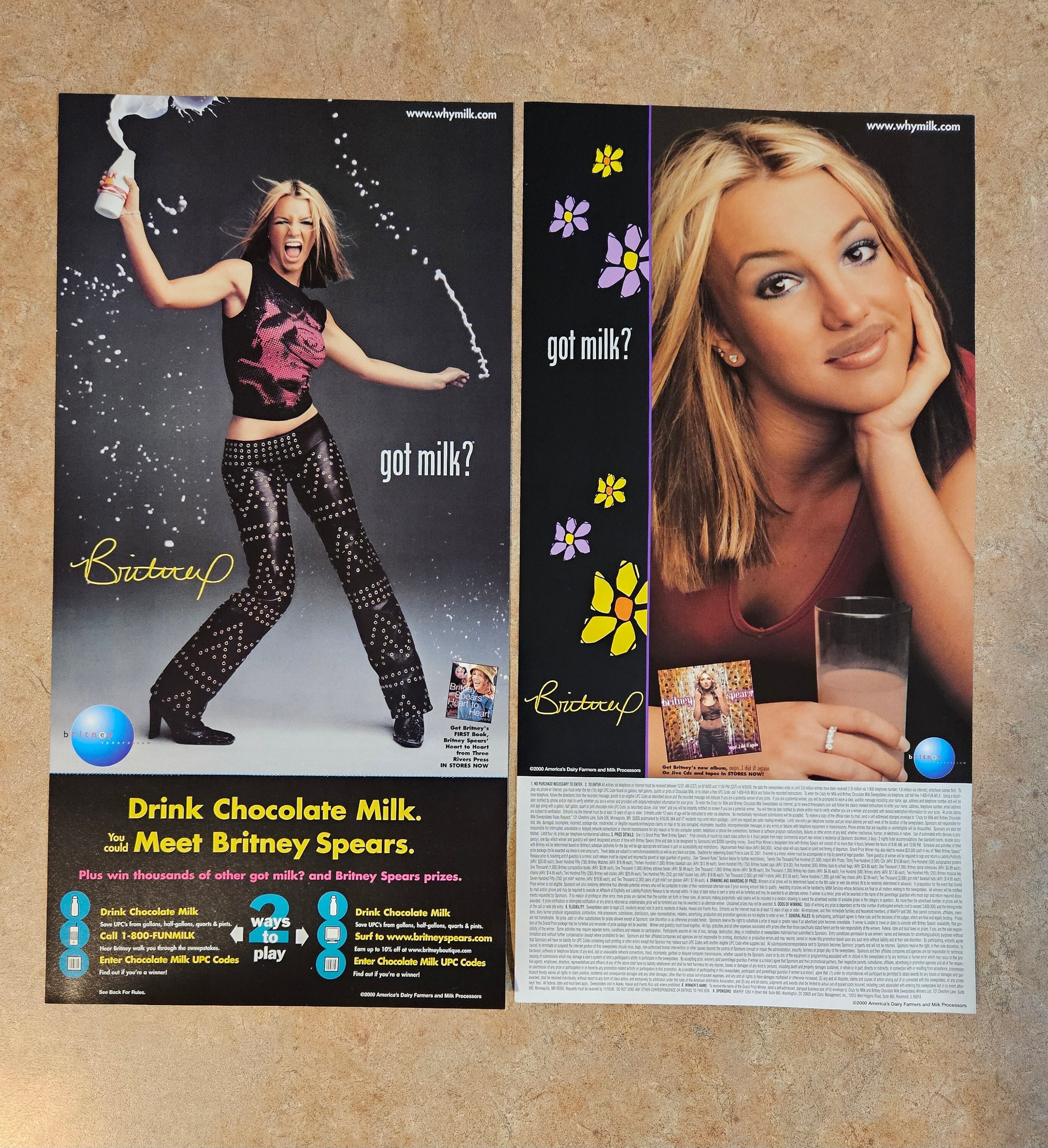 X2 Britney Spears Vintage Got Milk Poster - Etsy