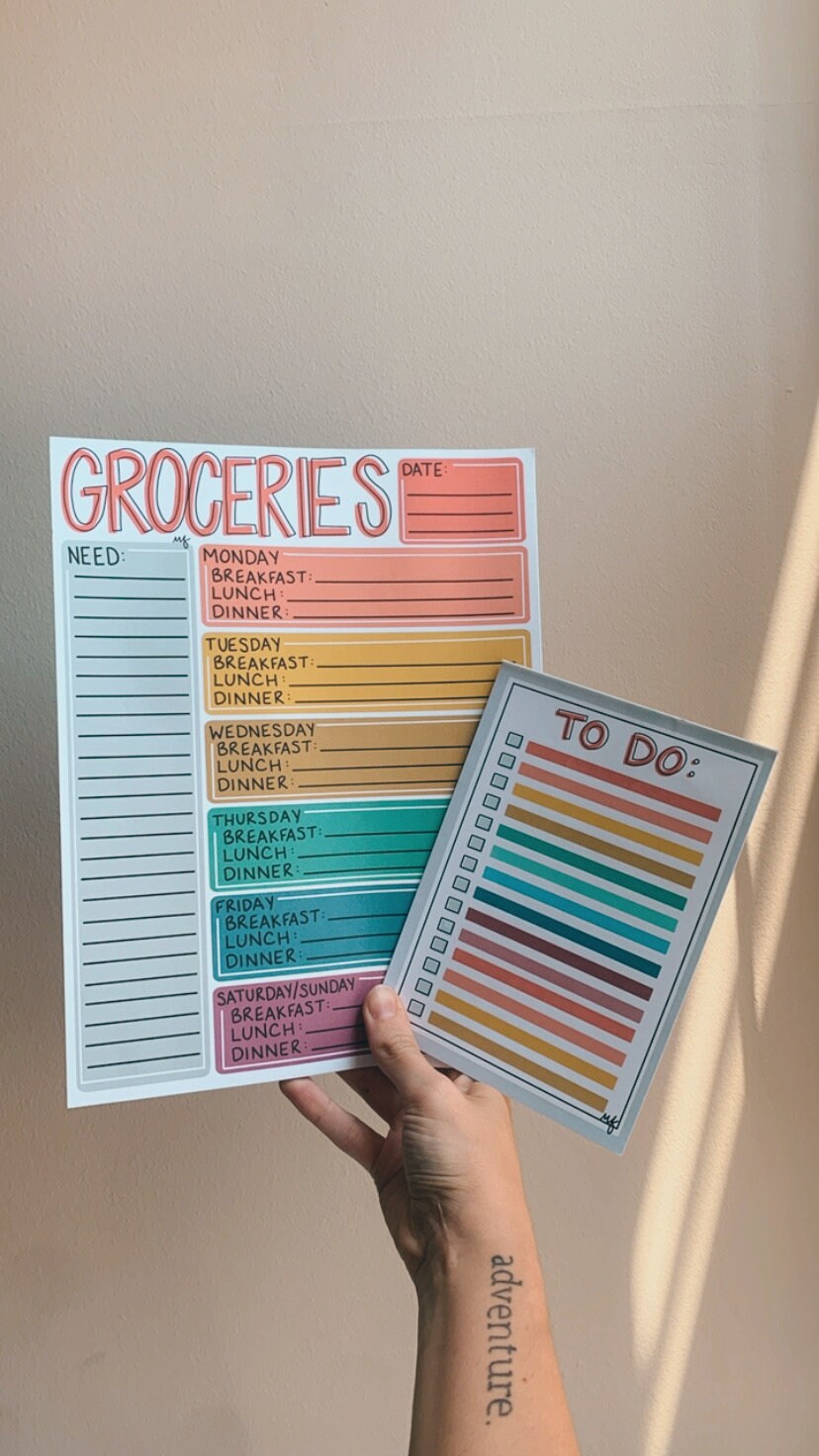 Grocery Note Pad - Etsy