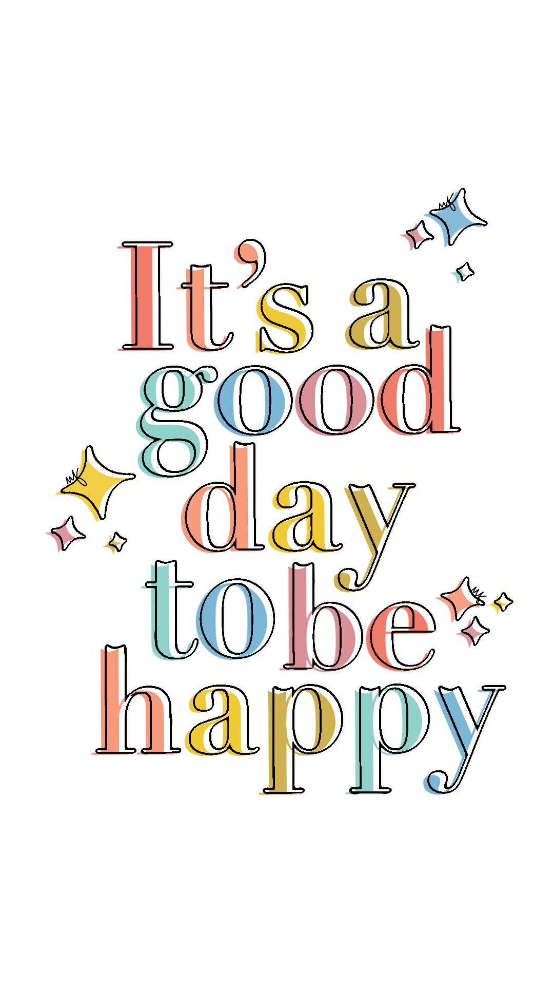Its a Good Day to Be Happy Rainbow Digital Download Print - Etsy