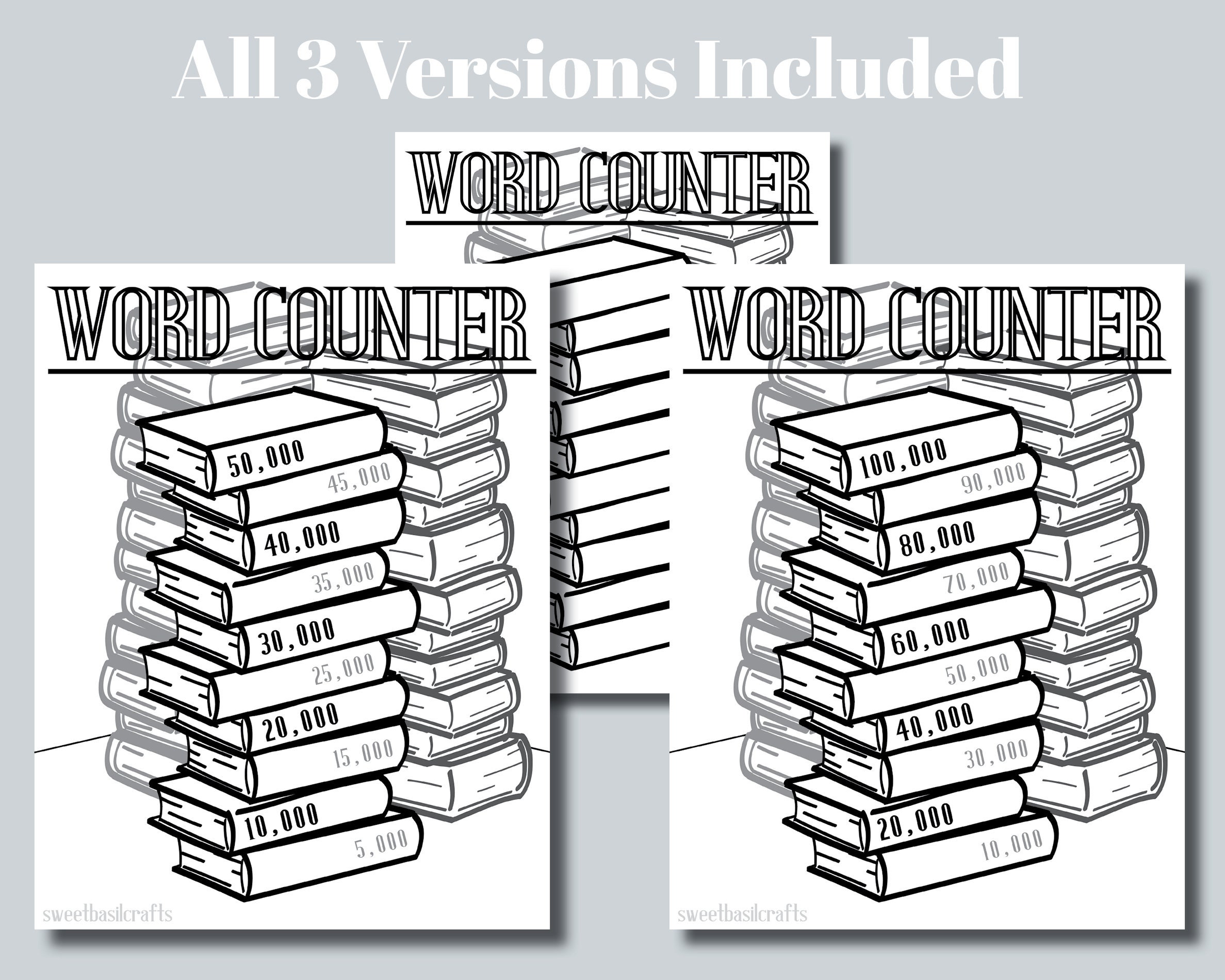 Novel Word Counter Digital Coloring Page Writer Supplies Author ...