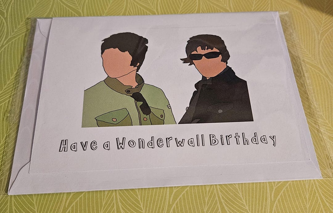 Oasis Birthday Card Oasis, Liam Gallagher Noel Gallagher Happy Birthday ...