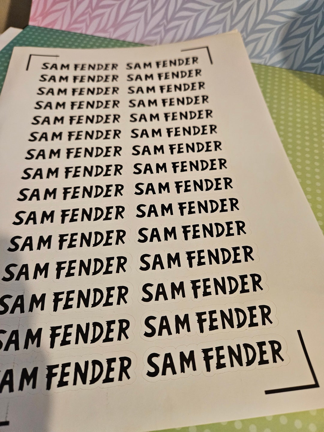 Sam Fender Sticker Sheet Sam Fender Fan Gift - Etsy