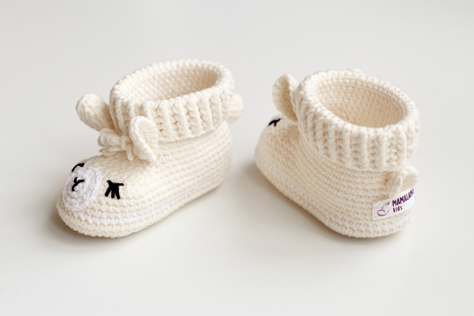Llama Animal Crochet Baby Booties for Cute Newborn Reveal ...