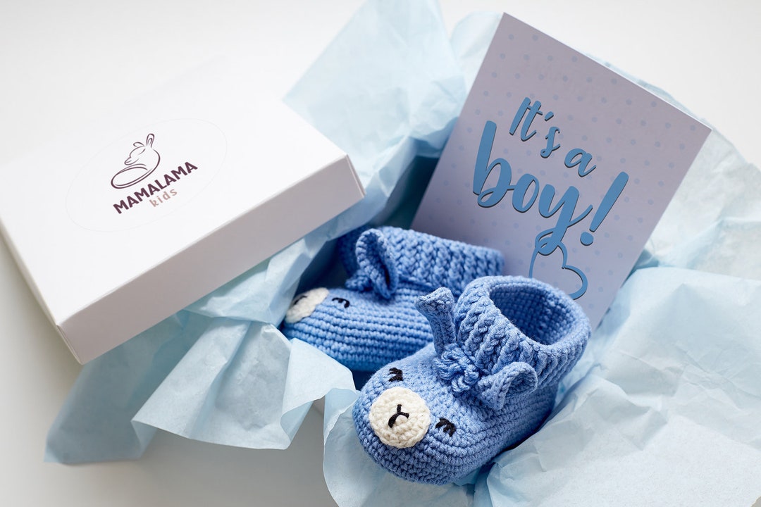 Pregnancy Gift Box Its a Boy Reveal Party Baby Shower Idea Cute Blue ...
