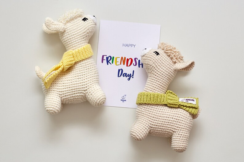 Best Friends Forever Crochet Llama Alpaca Toy Friendship Gifts | Etsy