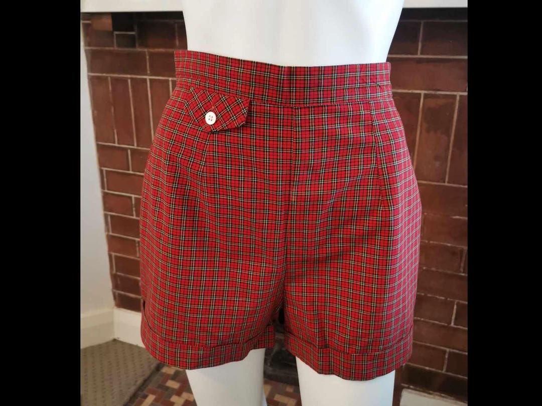 Vintage Jantzen 1950s Red Tartan Pinup Shorts - Etsy