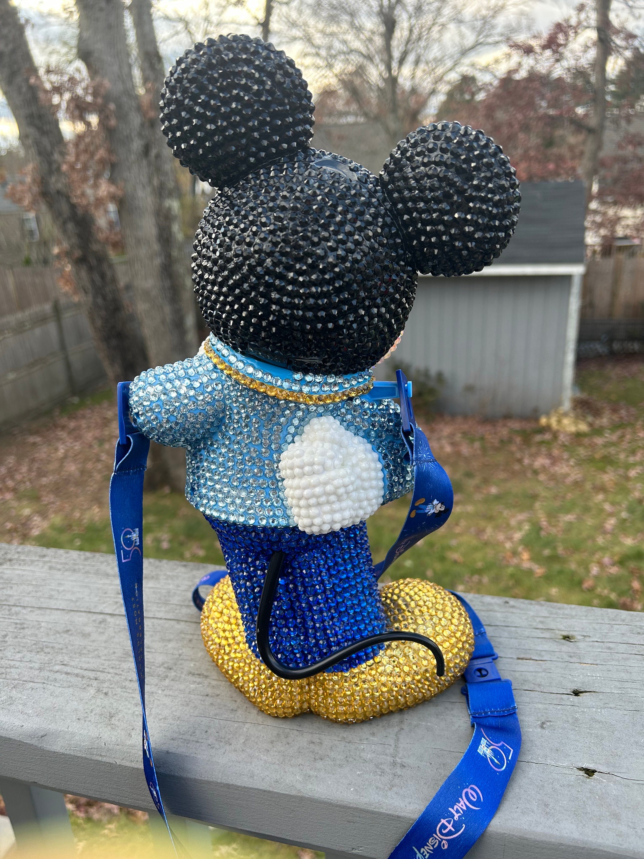 50th Celebration Mickey Mouse Disney Inspired Bedazzled Popcorn Bucket ...
