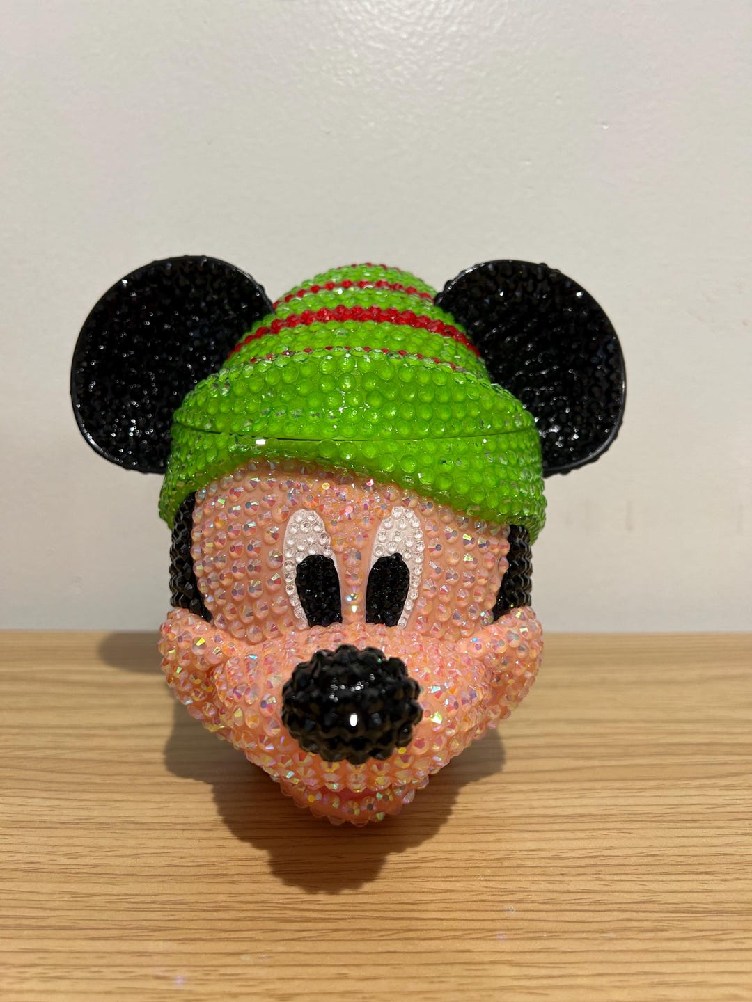 Elf Mickey Mouse Disney Inspired Bedazzled Cup - Etsy