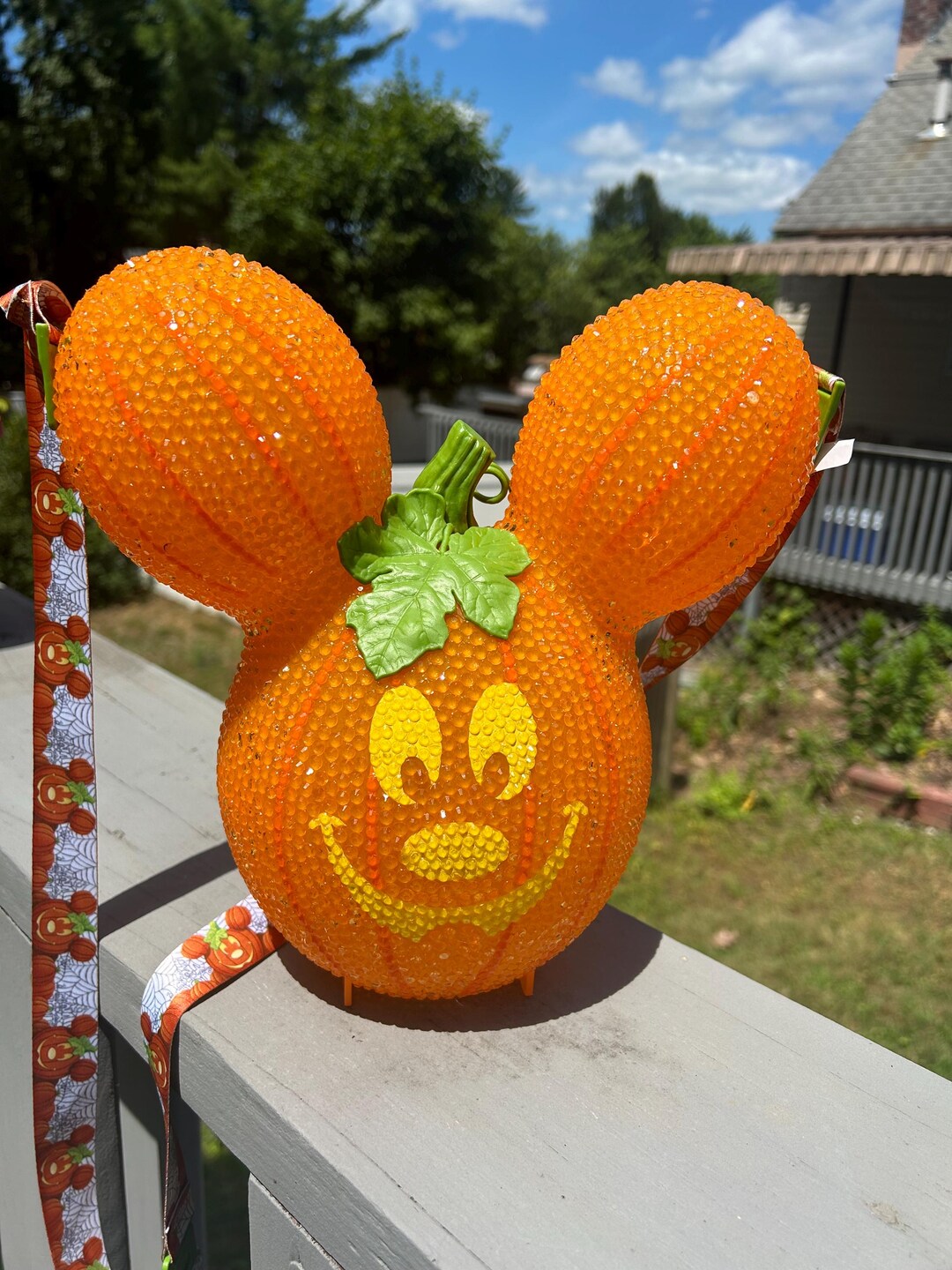 Mickey Mouse Pumpkin Balloon Disney Inspired Bedazzled Popcorn Bucket ...