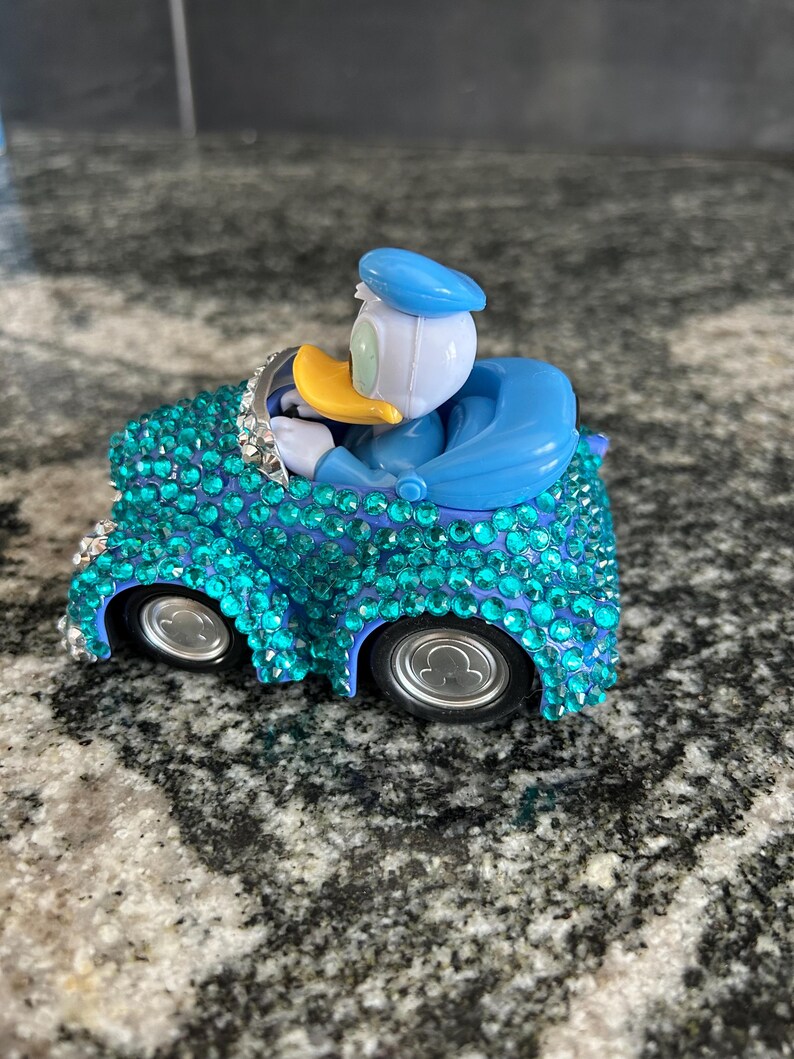 Bedazzled Donald Duck Inspired Pull Back Car - Etsy