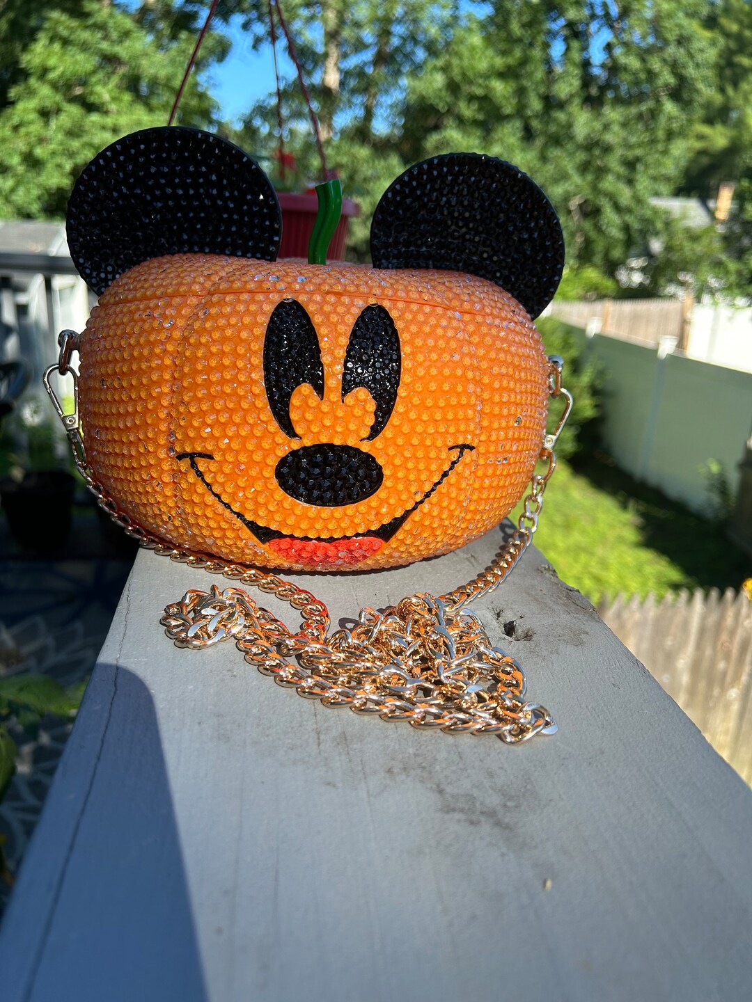 Mickey Mouse Pumpkin Disney Inspired Bedazzled Popcorn Bucket ...