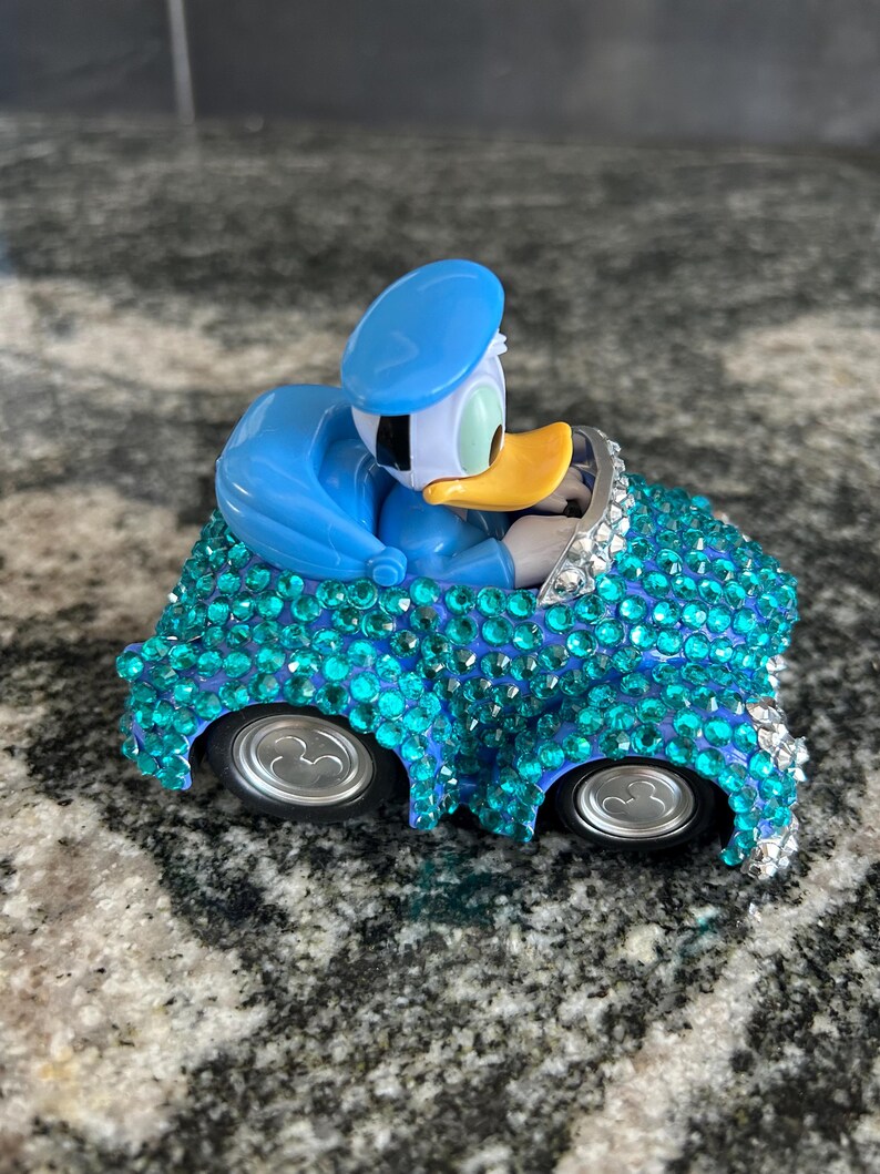Bedazzled Donald Duck Inspired Pull Back Car - Etsy