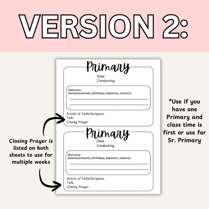 LDS Primary Conducting Outline Printable - Etsy
