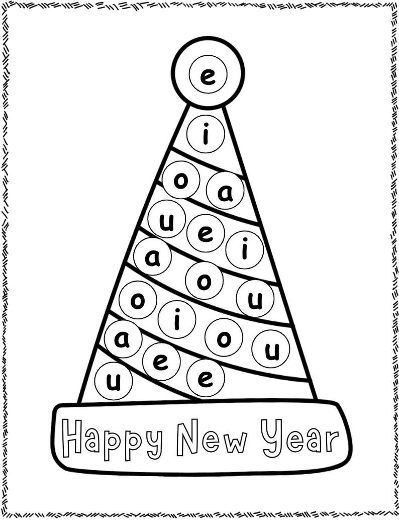 New Year's Dot Sticker Activities | Fine Motor, Color, Shape & Letter ...