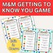 M&M Icebreaker Game | Printable Icebreaker Game | Candy Game | Get to ...