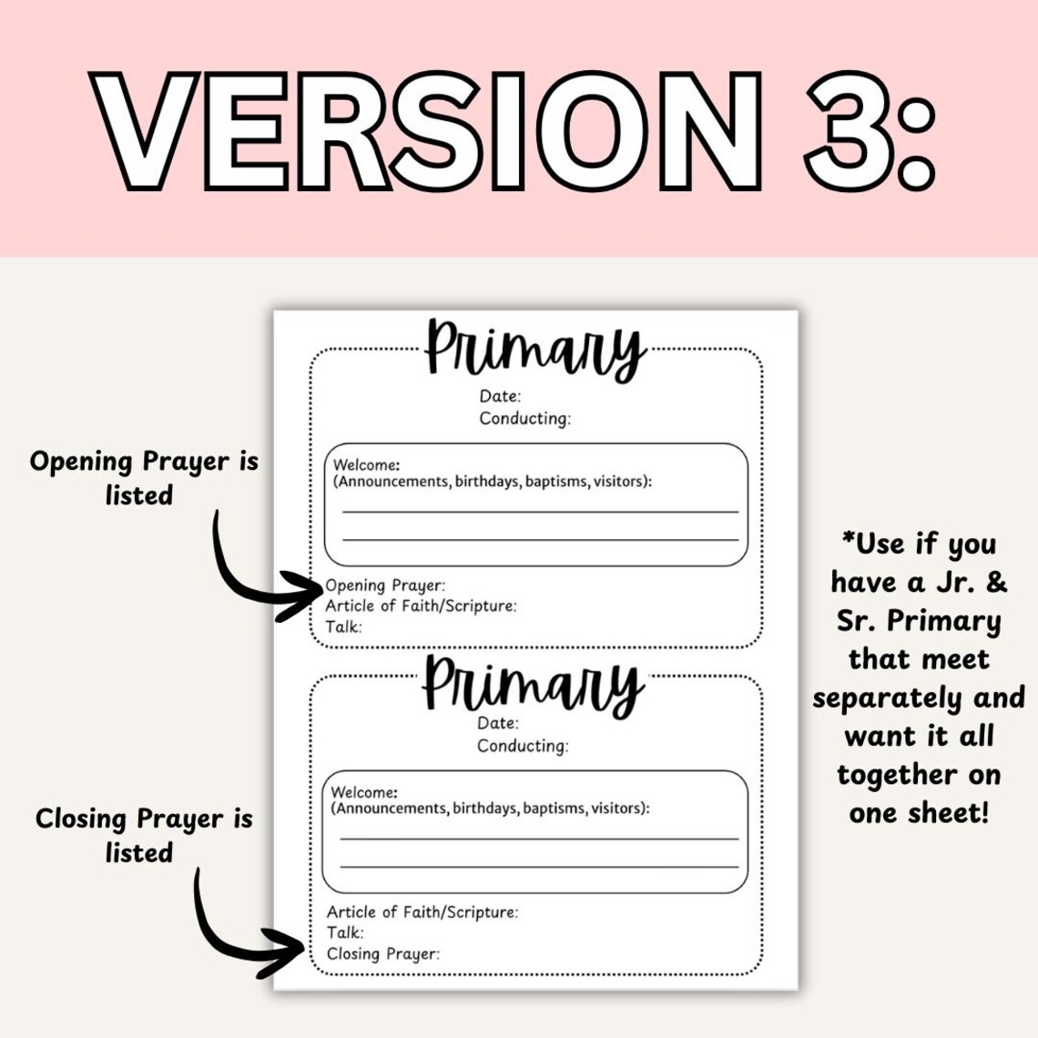 LDS Primary Conducting Outline Printable - Etsy