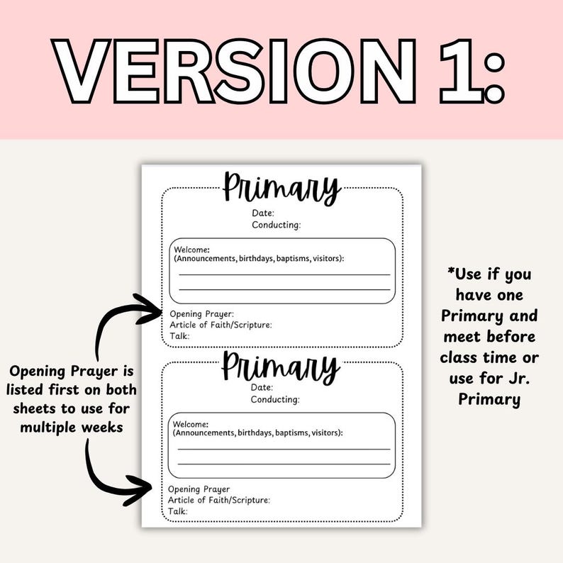 LDS Primary Conducting Outline Printable - Etsy