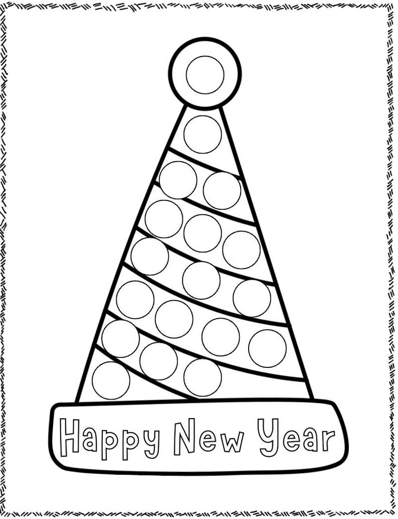 New Year's Dot Sticker Activities | Fine Motor, Color, Shape & Letter ...