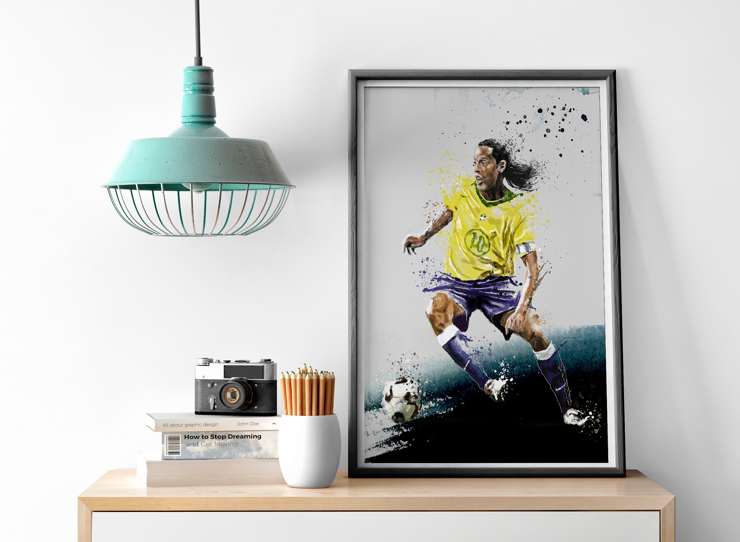 Ronaldinho Original Art Print, Ronaldinho Print, Minimalist Poster ...