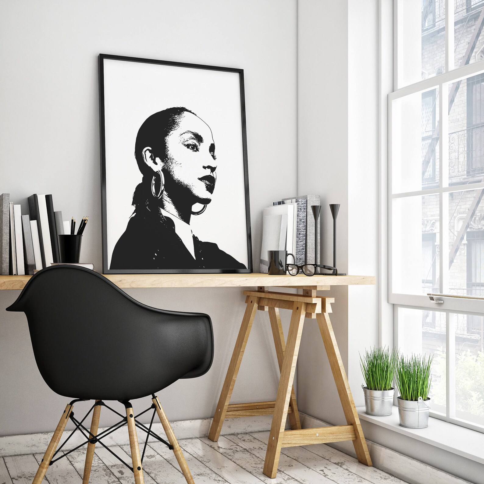 Sade Print Sade Minimalist Print BLACK and White Art Sade | Etsy