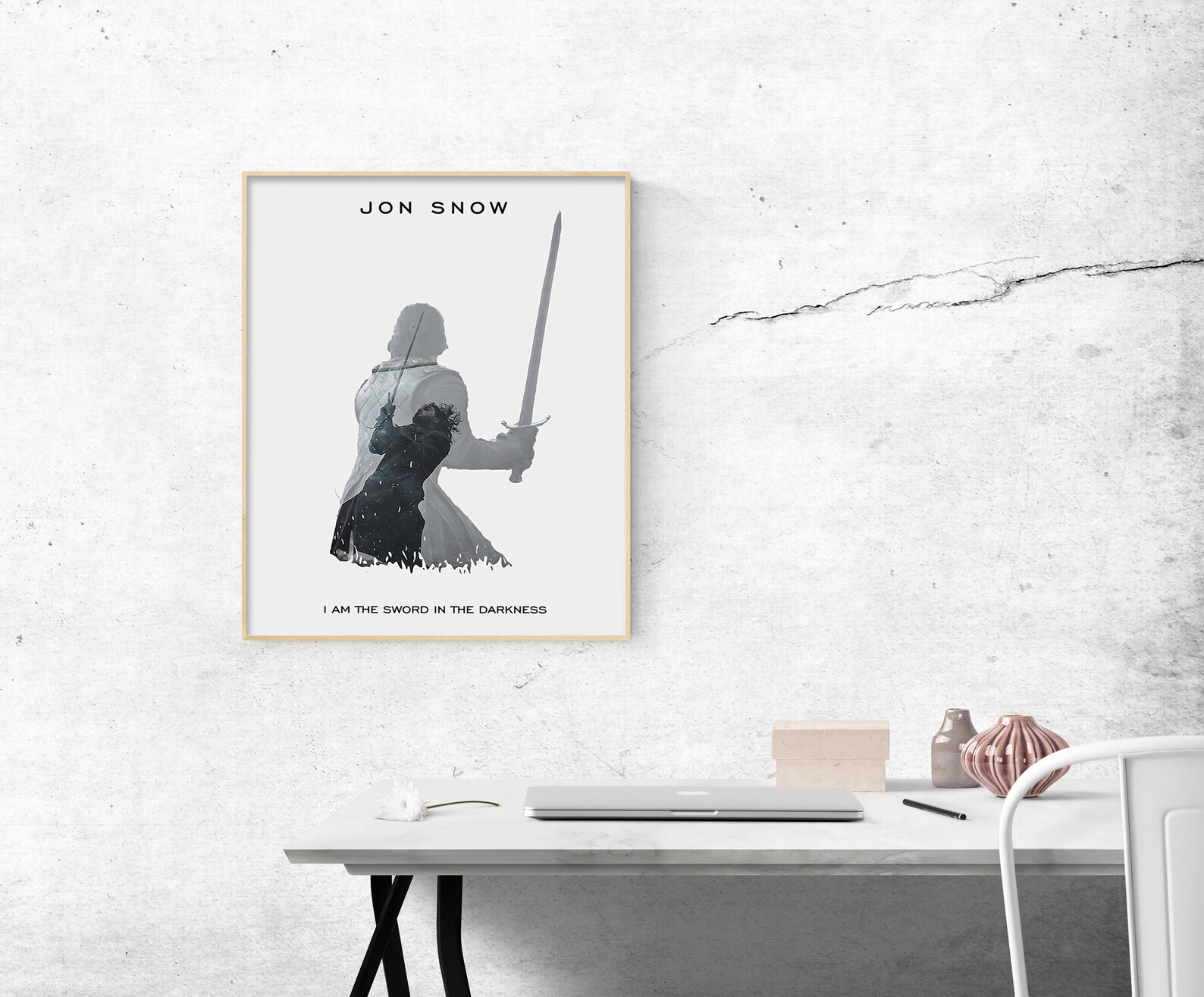 Jon Snow Inspired Double Exposure Poster, Art Print, Game of Thrones ...