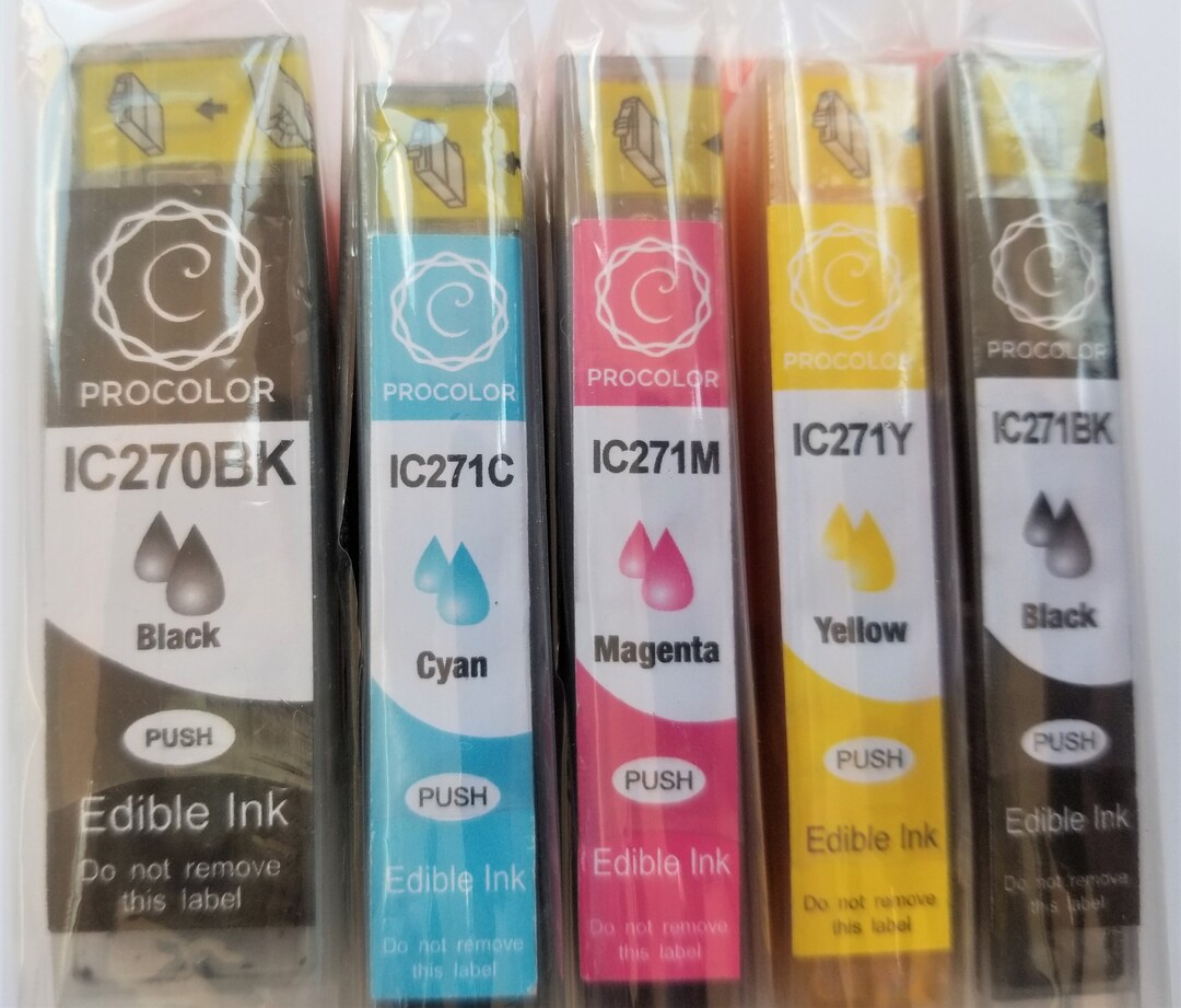Procolor Edible Ink Cartridges 5-pack Canon PGI-270 CLI-271XL High ...