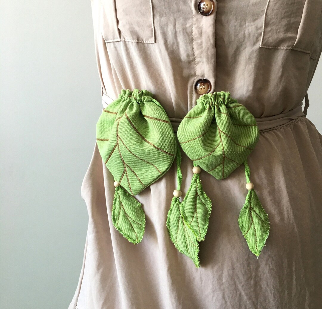 LEAF-LIKE BELT Pouch, Small Elven Leaf Pouch, Druid Dice Bag, Renfaire ...