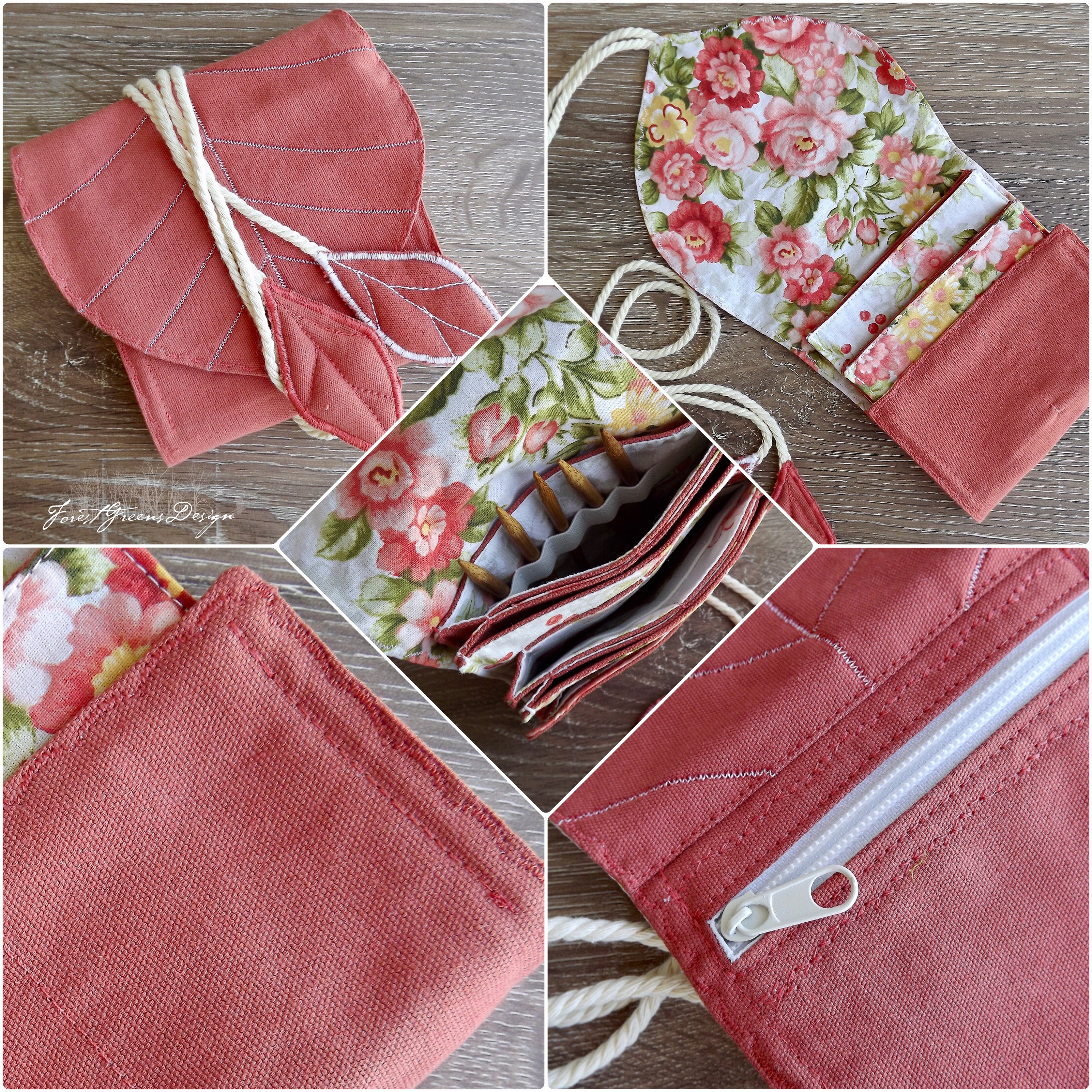 Leaf-like Knitting Needle Case: Interchangeable Needle Organizer - Etsy