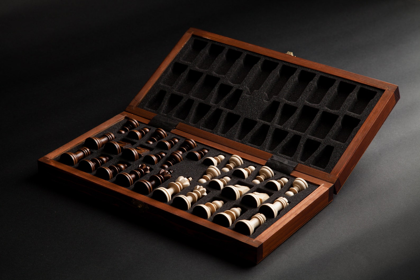 Chess Wooden Set Folding Chessboard Pieces Wood Board Veneer - Etsy