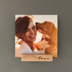 Personalized Wooden Postcard Holder / Wooden Photo Holder / Photo Stand ...