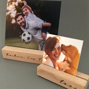 Personalized Wooden Postcard Holder / Wooden Photo Holder / Photo Stand ...