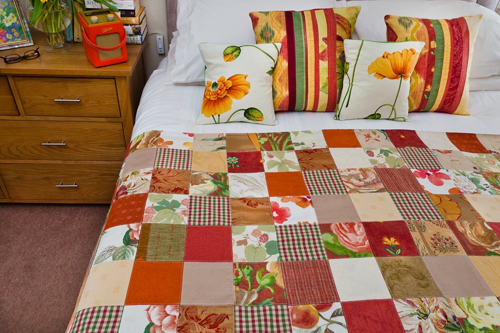 Handmade Patchwork Quilt Autumn Splendour - Etsy