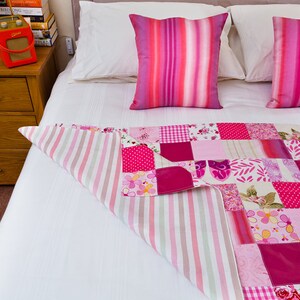 Handmade Patchwork Quilt Pretty in Pink - Etsy