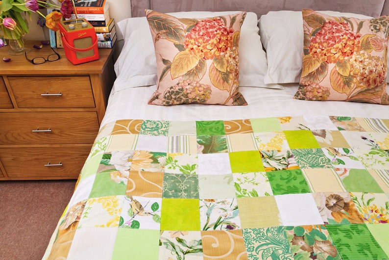 Handmade Patchwork Quilt - Spring Garden - Etsy