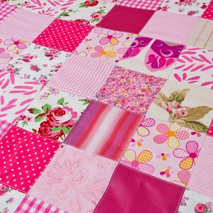 Handmade Patchwork Quilt Pretty in Pink - Etsy