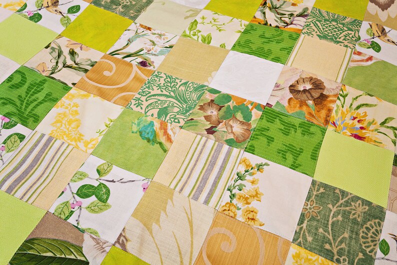 Handmade Patchwork Quilt - Spring Garden - Etsy