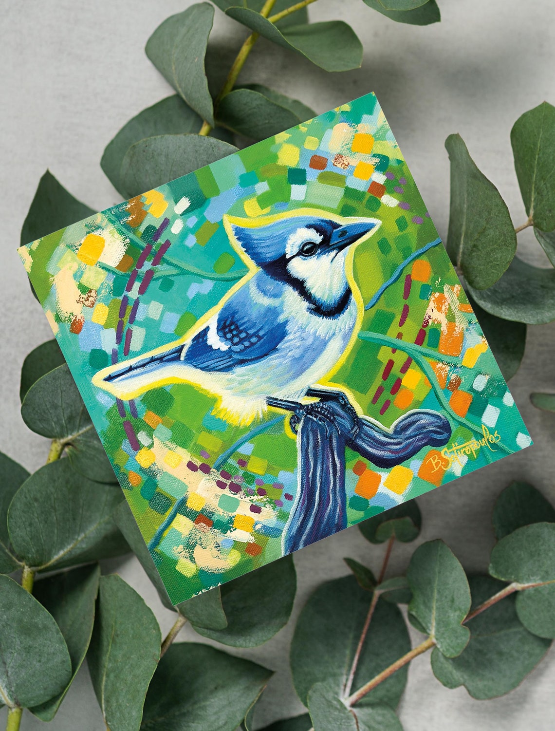Blue Jay, Blue Jay Art Print, Blue Bird, Colourful Wildlife Art Prints ...