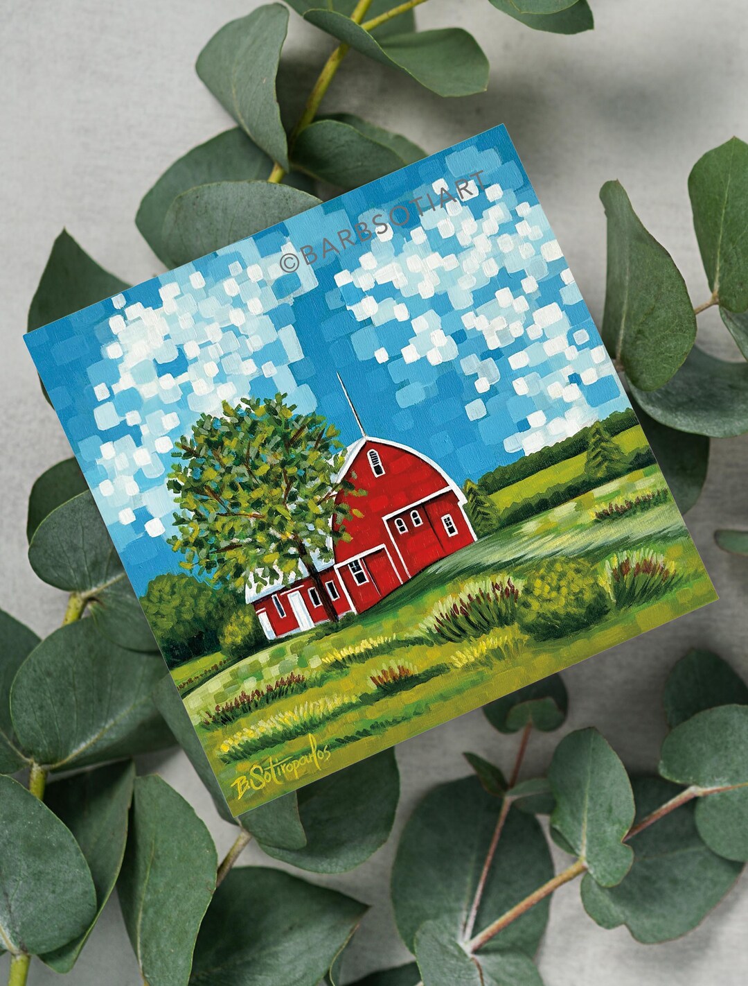 Barn, Red Barn, Canadian Prairie Landscape Mini Prints, Farm Field, Art ...